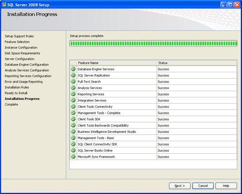 SQL Server 2008 installation